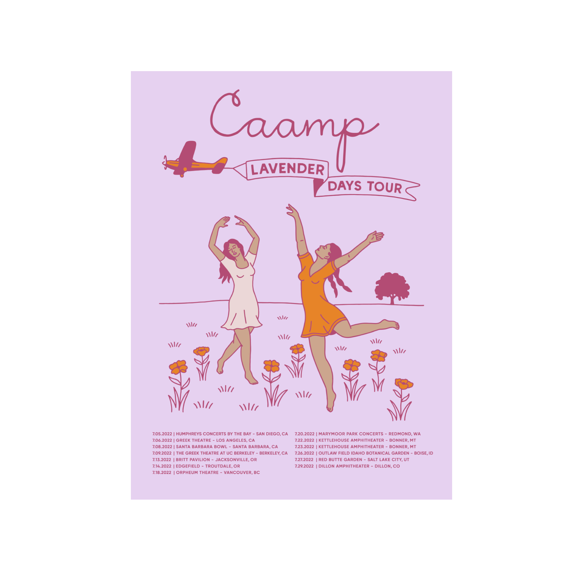 Lavender Days July 2022 Tour Poster – CAAMP